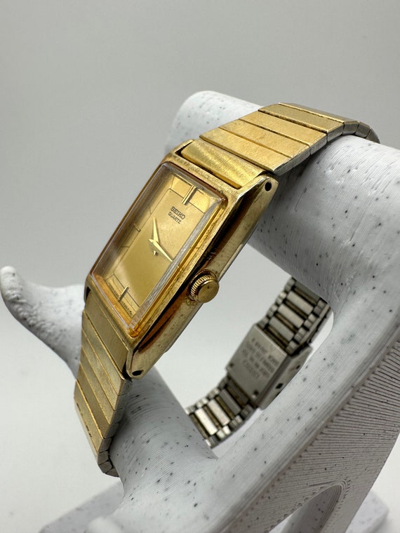 vintage Seiko 2C20 RARE gold tone tank Watch sqaure r… - Gem
