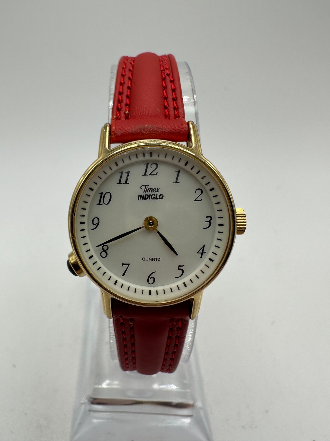 Vintage Timex Ladies Indiglo Watch Gold Tone White Face Gift Her Women ...