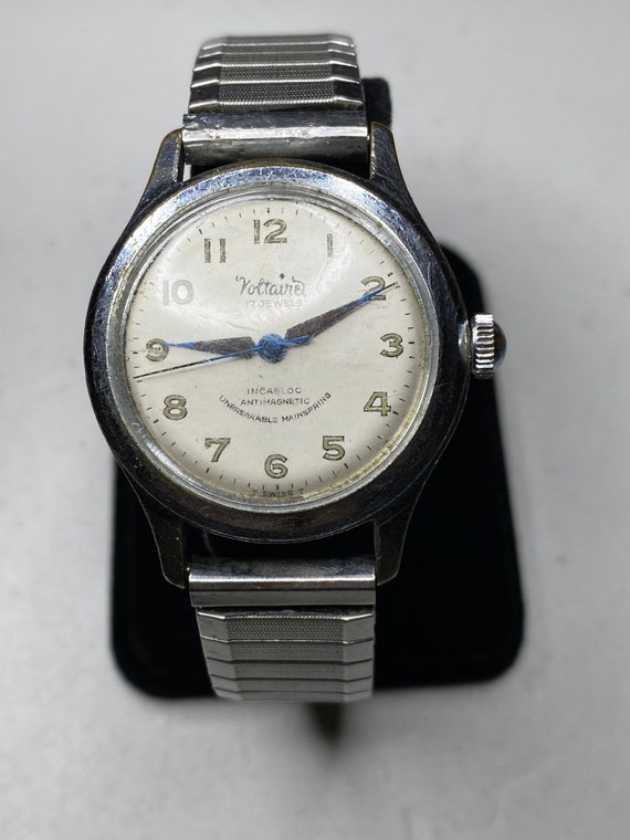 Vintage Voltaire 17 jewels silver mechanical wind wat… - Gem