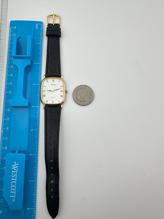 pulsar by Seiko vintage gold tone tank Watch white fa… - Gem