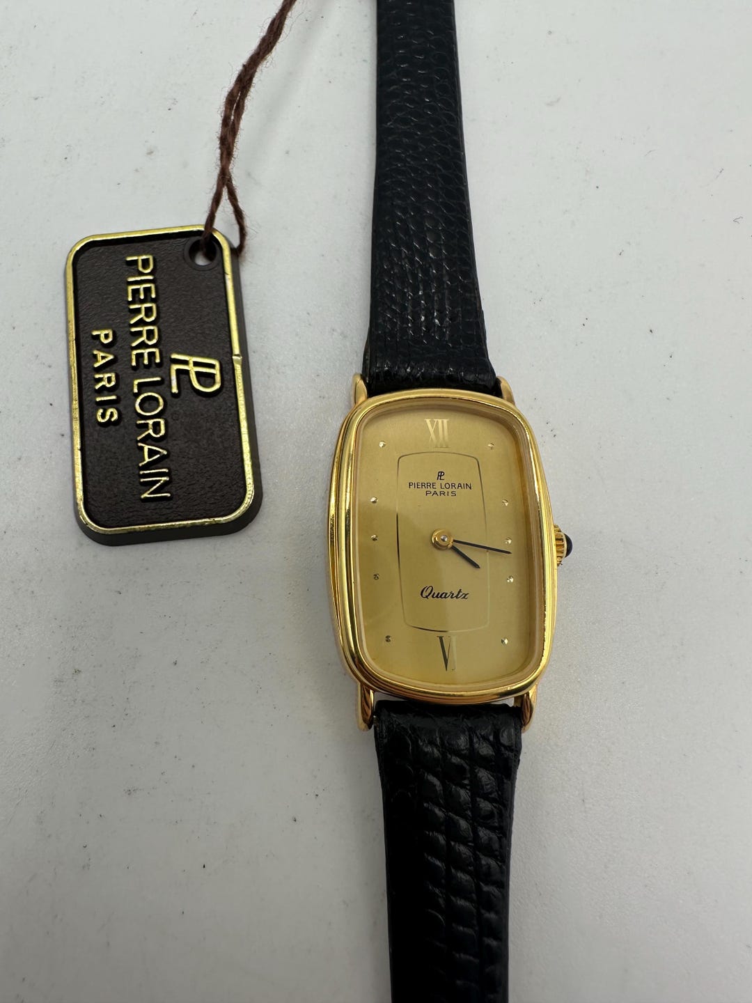 Pierre Lorain New Old Stock Vintage Ladies Swiss Made Gold Tone Tank ...