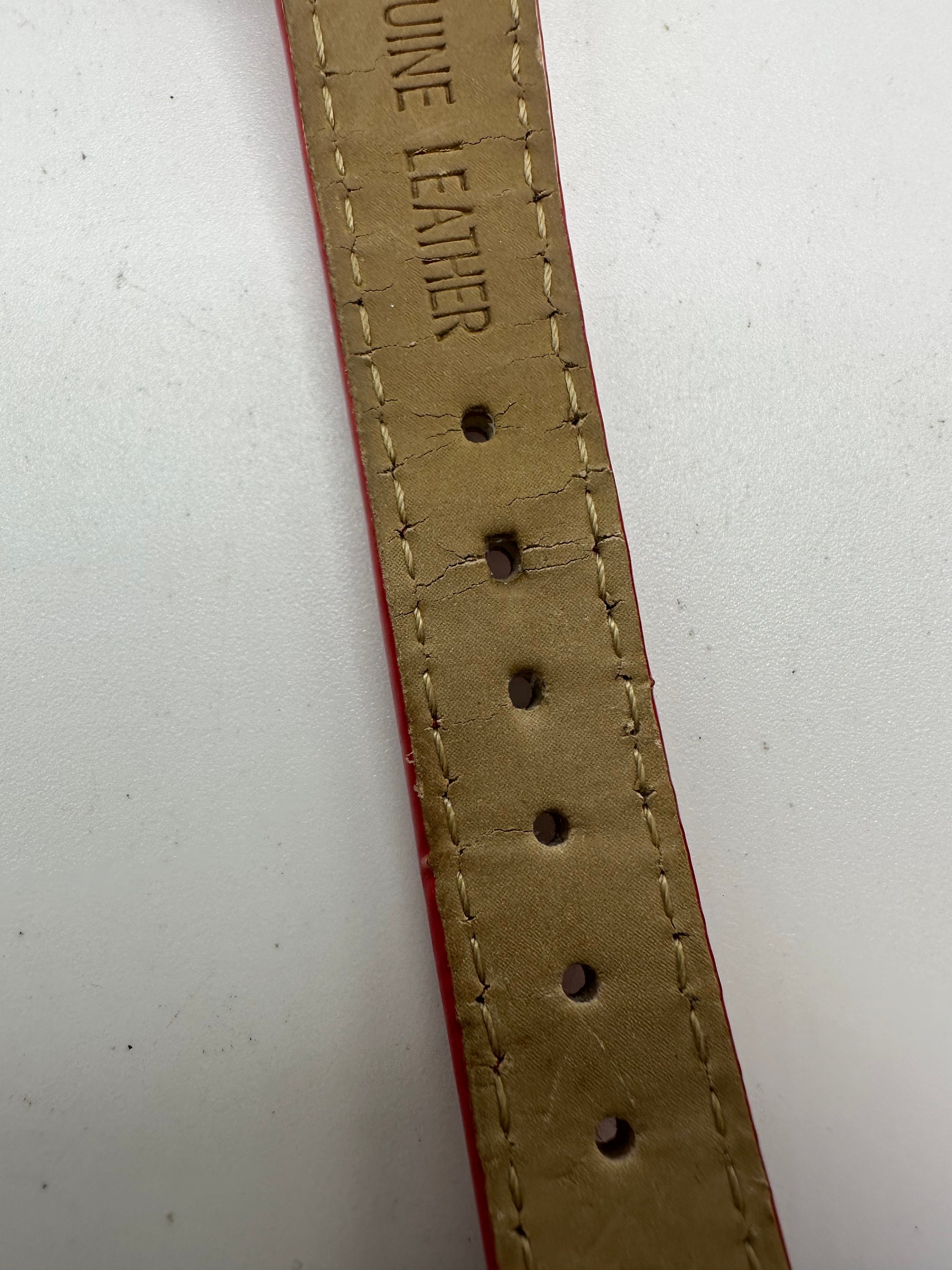 Vintage Invicta Lupah Silver Tank Watch Mother of Pearl Mop Dial Red ...