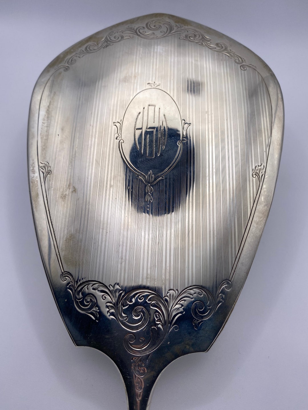 Antique Birks Sterling Silver Hand Mirror Art Deco Engraved HSW Rare ...