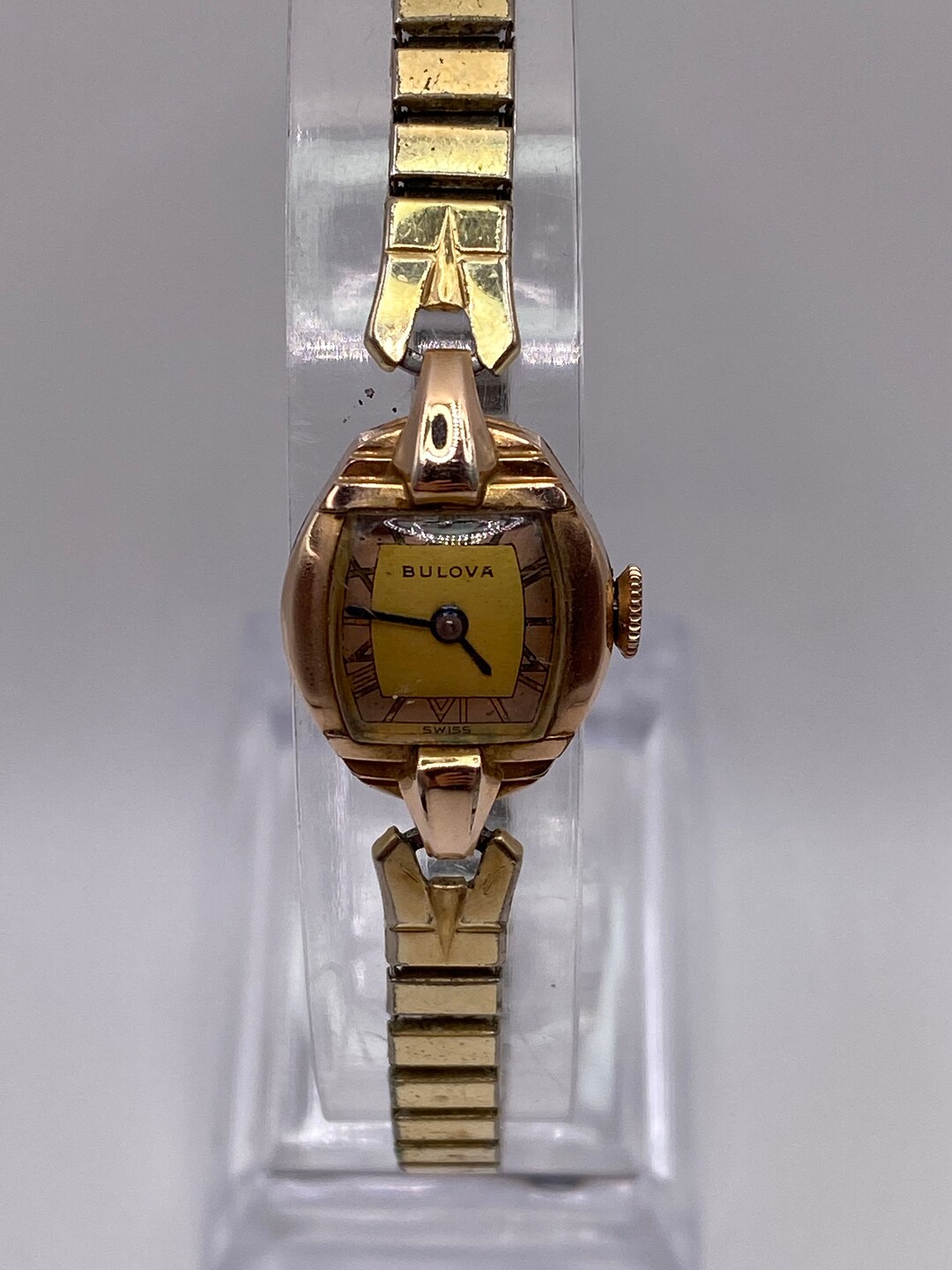 Rare 1945 Bulova Mechanical Watch Gold Tone Ladies Dress Cocktail Small ...