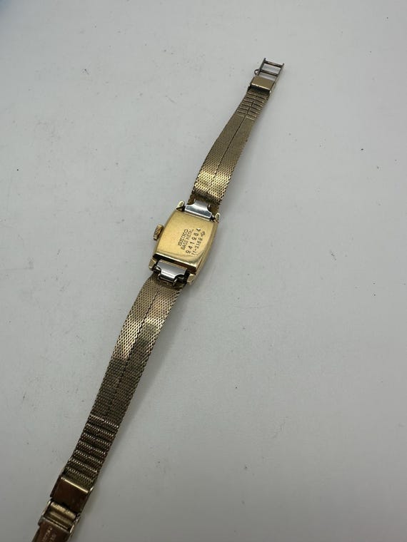 vintage Seiko gold tone hand mechanical wind ladies t… - Gem