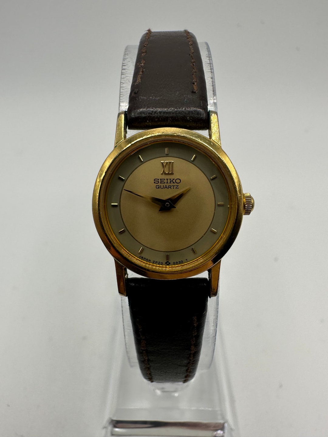 Vintage Seiko 2P20 RARE Ladies Gold Tone Small Dress Watch Gift Her ...