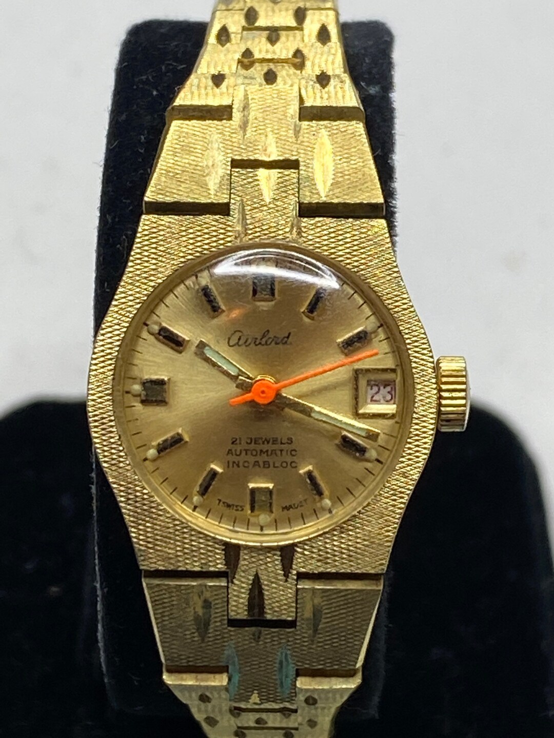 Vintage Airlord 21 Jewels Automatic ETA Swiss Movement Wrist Watch Gold ...