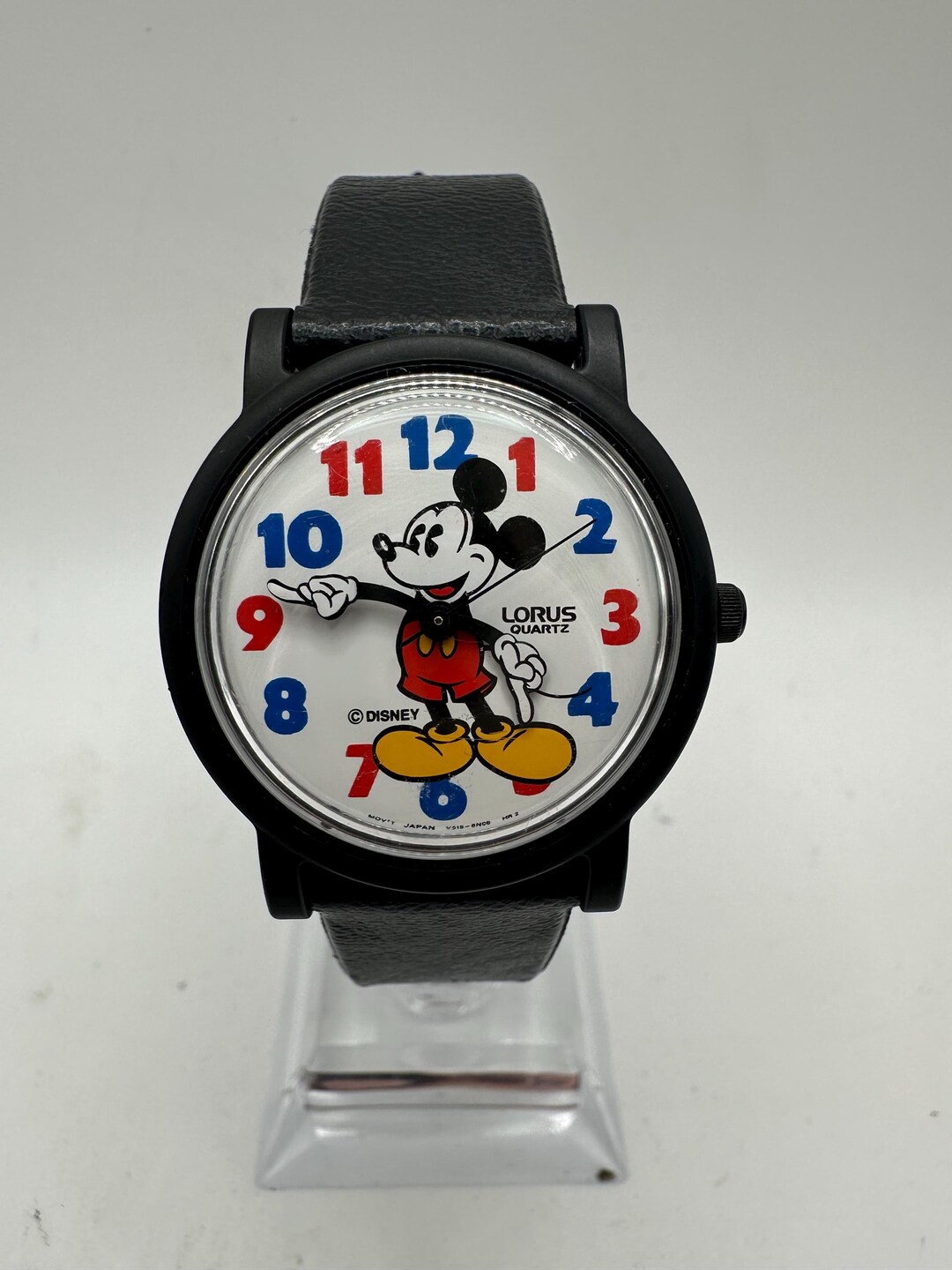 Vintage Lorus by Seiko Disney Mickey Mouse Watch Hands Move Black ...