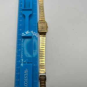 Vintage Seiko RARE 1428 Ladies Gold Tone Tank Watch Sub Second Hand Gift Her Ladies Mom Sale ...