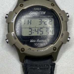 Vintage Timex Expedition 100m Watch Green Cotton Strap for Men Women ...