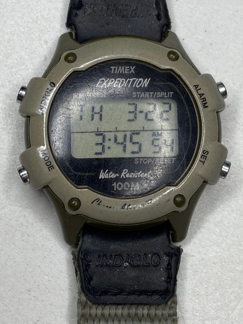 Vintage Timex Expedition 100m Watch Green Cotton Strap for Men - Etsy