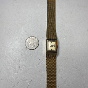 Vintage Mesh Timex Electric Gold Tone Mesh Adjustable Bracelet Quartz ...