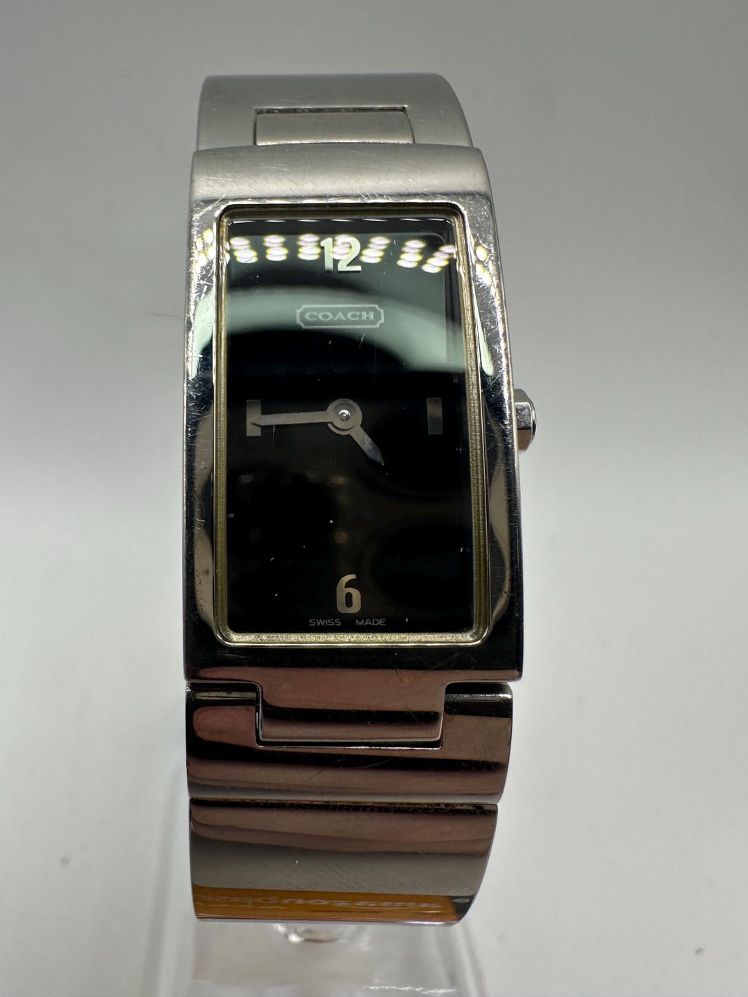 Coach Cuff Swiss Made Ladies Tank Watch Vintage Stainless Steel Gift ...