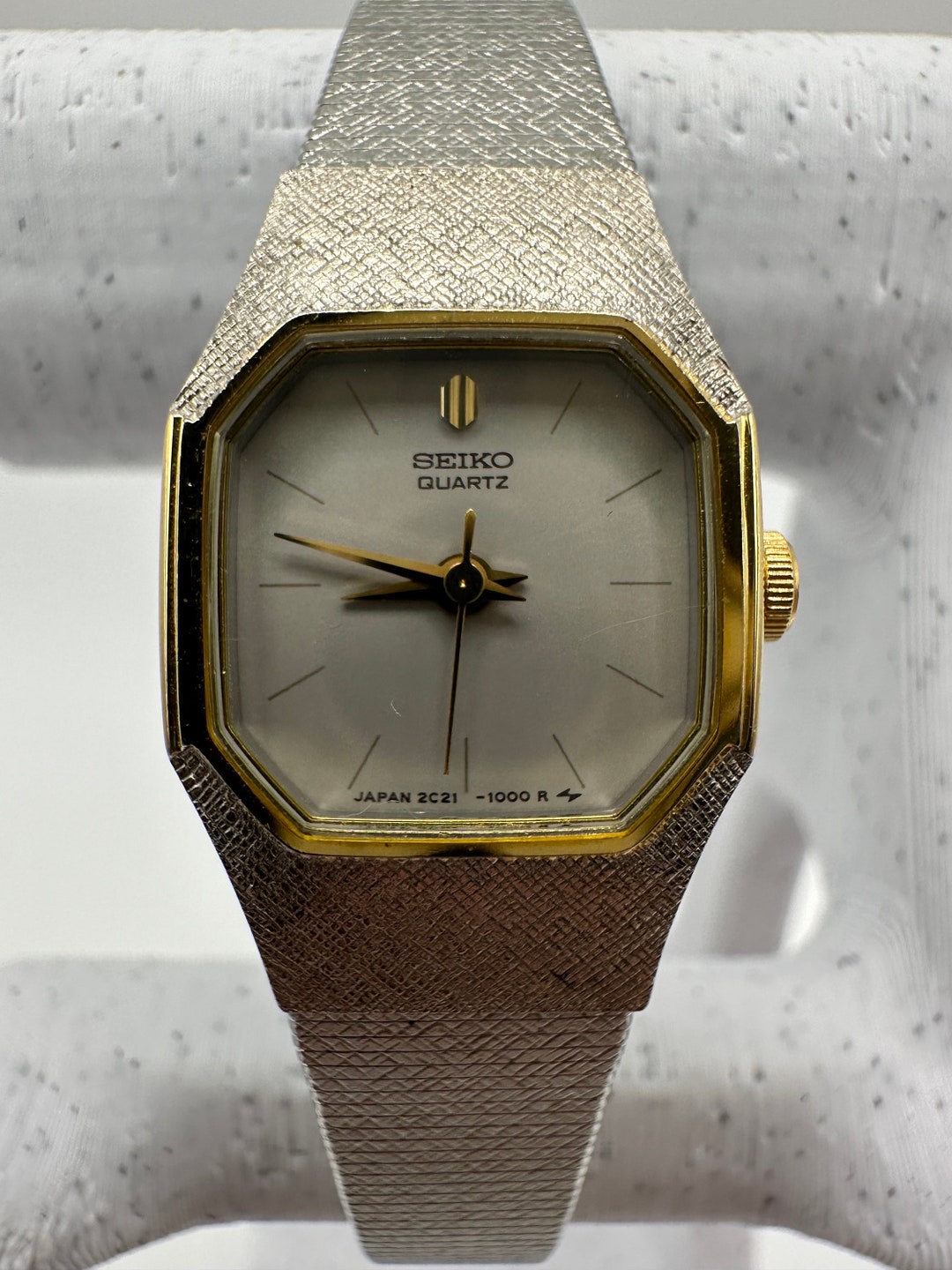 Vintage Seiko 2c20 Ladies Square Face Dress Watch Silver Gift Her Women ...