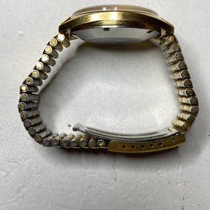 RARE!!! Vintage Sandoz Automatic Polemaster 25 Jewels Gold Tone 36mm Wrist Watch Swiss Gift Him ...