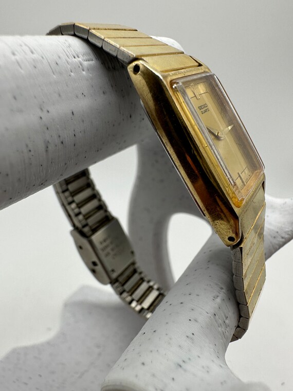 vintage Seiko 2C20 RARE gold tone tank Watch sqaure r… - Gem