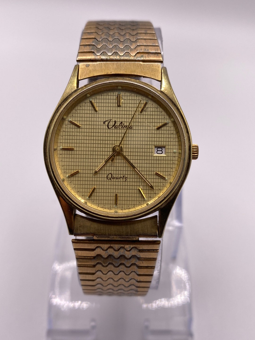 Vintage 34mm Valima Ladies Quartz Watch Gold Adjustable Band New ...