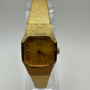 Vintage Seiko Ladies Gold Tone Small Dainty Dress Watch Gift Her Women Square Quartz Japan - Etsy