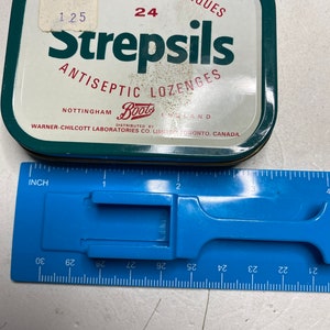 Vintage Set of Two Strepsils Pill Tins Green and White Antique Gift Him ...