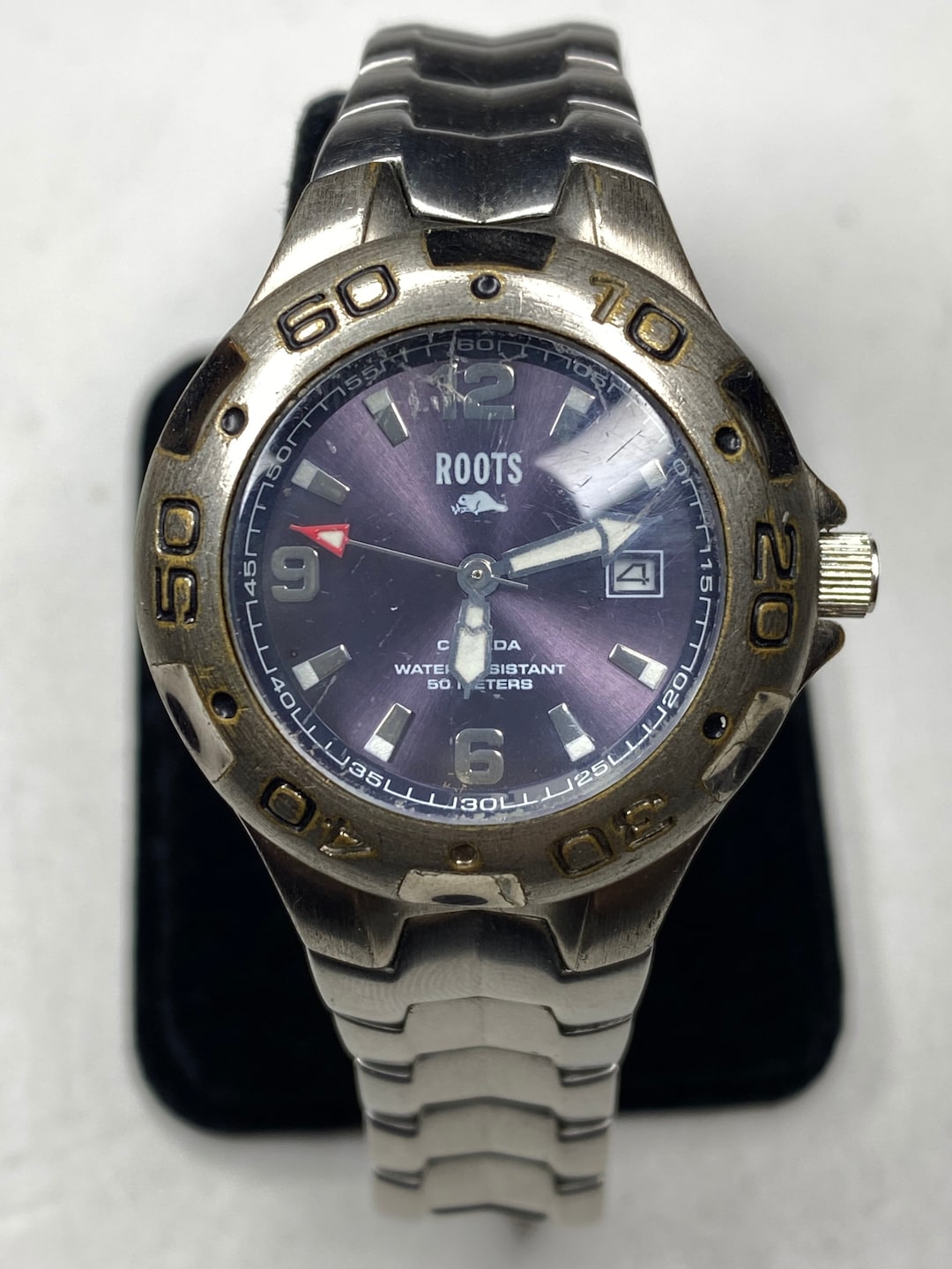 Vintage Ladies Roots Watch 32mm Stainless Steel Band Japan Quartz Gift ...