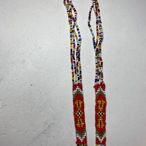 Vintage First Nations Beaded Necklace With Pendant 25” Navaho ...