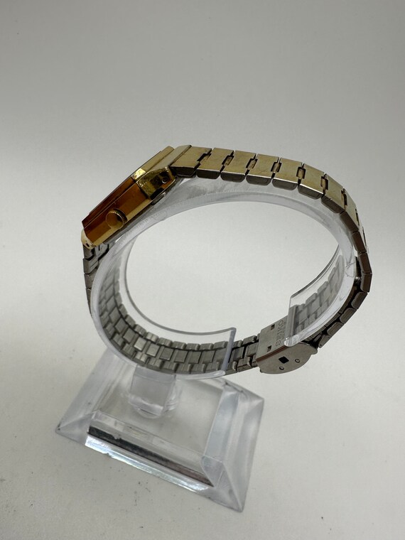 vintage Seiko RARE 1428 ladies gold tone tank Watch s… - Gem