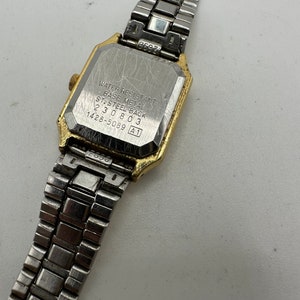 Vintage Seiko RARE 1428 Ladies Gold Tone Tank Watch Sub Second Hand ...