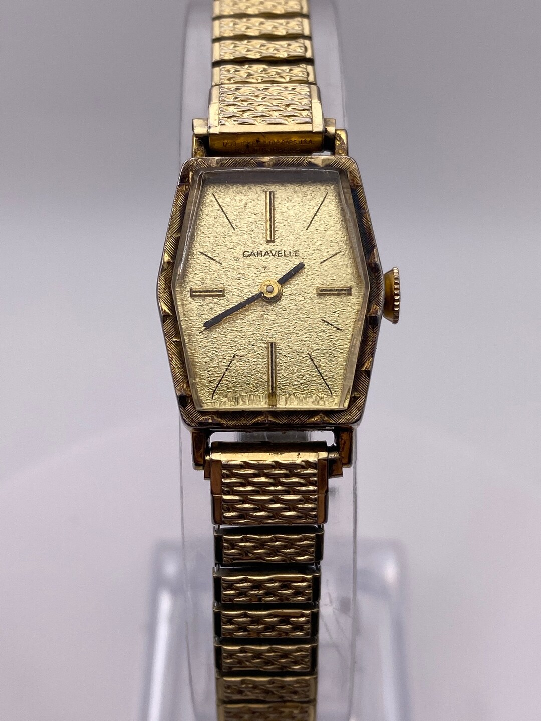 Vintage Caravelle by Bulova N7 1977 Ladies Gold Tone Mechanical Wind ...