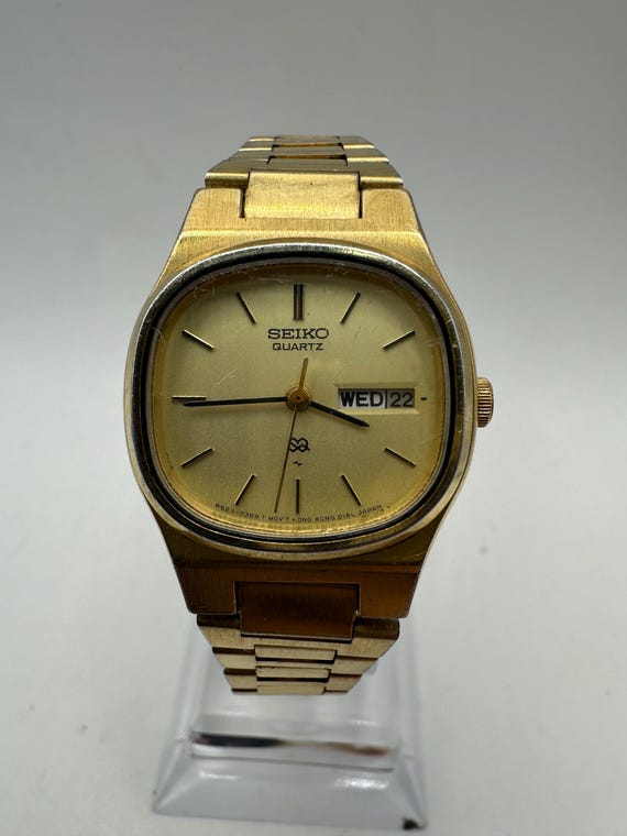 vintage Seiko 8523 ladies gold tone day date watch qu… - Gem