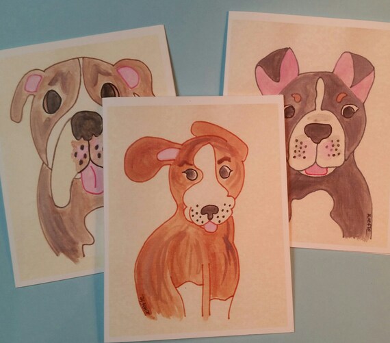 Paper Paper & Party Supplies set of 3 Whimsical Animal Note cards etna ...