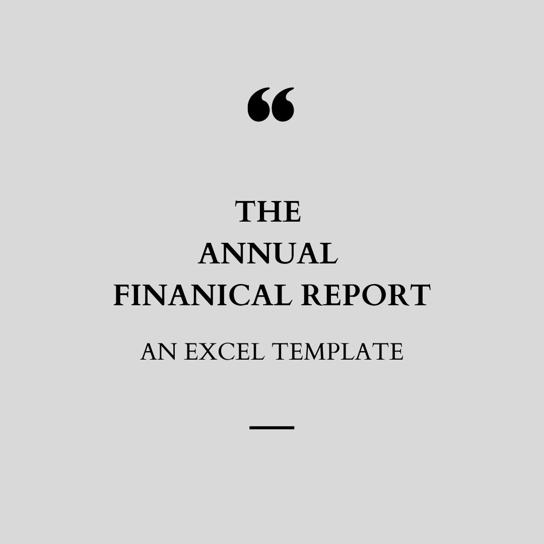 Annual Financial Report Excel Template - Etsy Annual Financial Report Excel Template - Etsy
