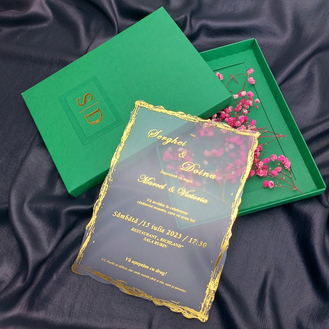 Acrylic Wedding Invitation Elegant White Wedding Invitations Unique ...
