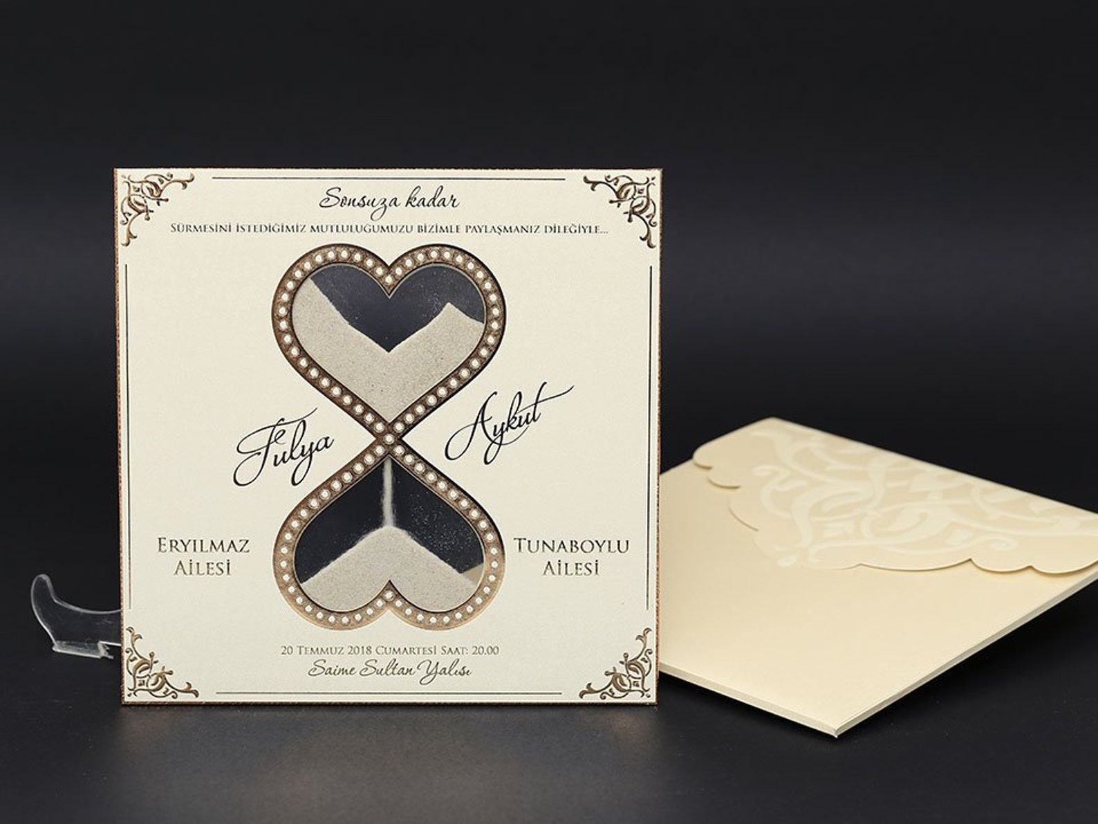 Sand Watch Modern Invitation Personalised Unique Wedding | Etsy