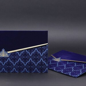 Velvet Invitation Personalised Unique Wedding Card - Etsy