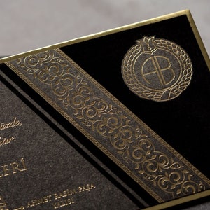Velvet Invitation, Personalised Unique Wedding Card, Minimalist Design ...