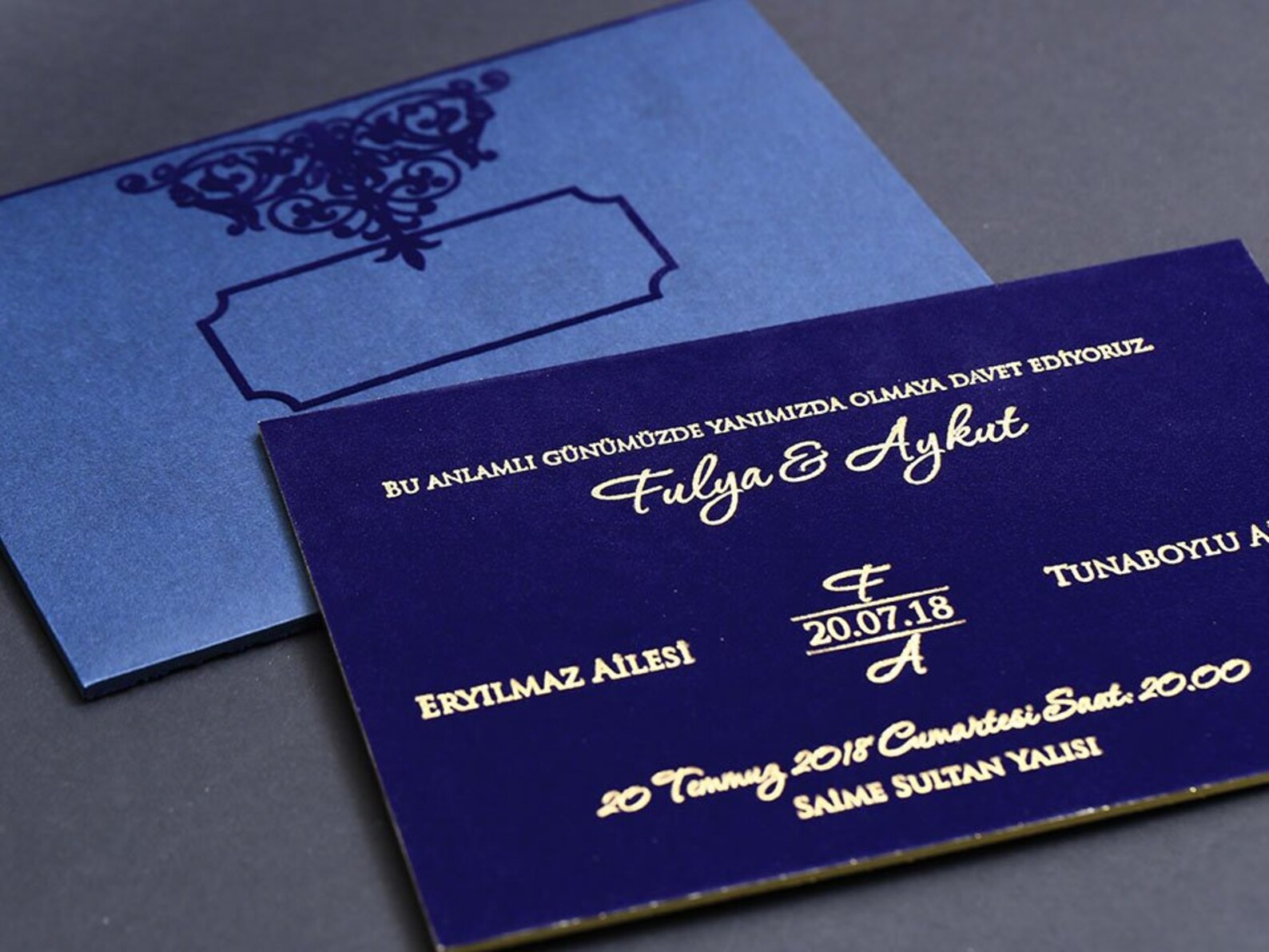 Velvet Invitation Personalised Unique Wedding Card - Etsy