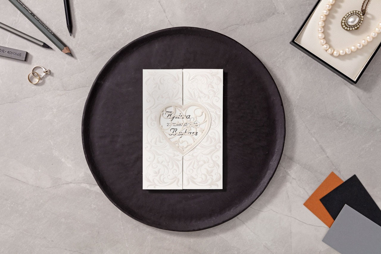 Modern Invitation Personalised Unique Wedding Card - Etsy