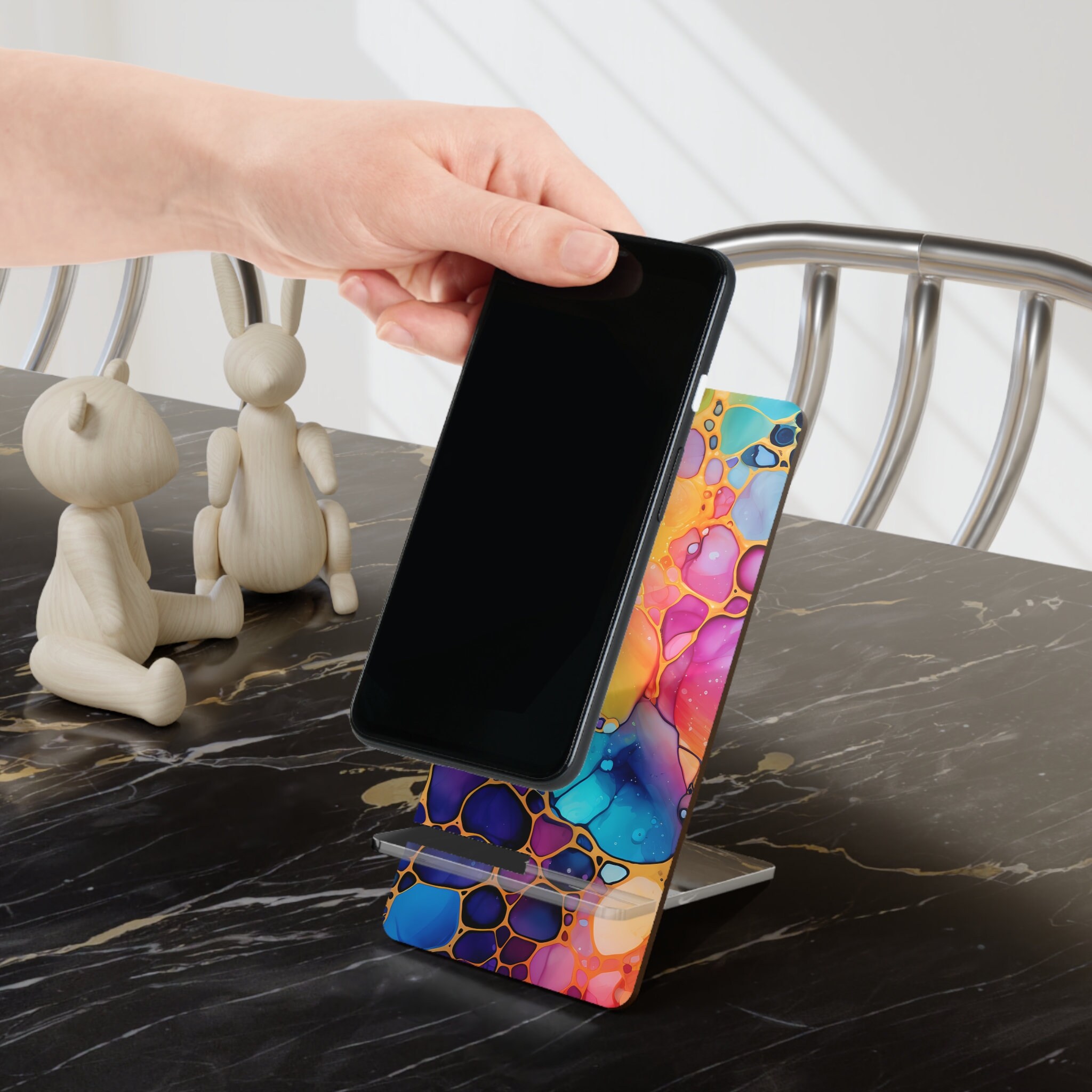 Rainbow Ink Mobile Display Stand for Smartphones - Etsy
