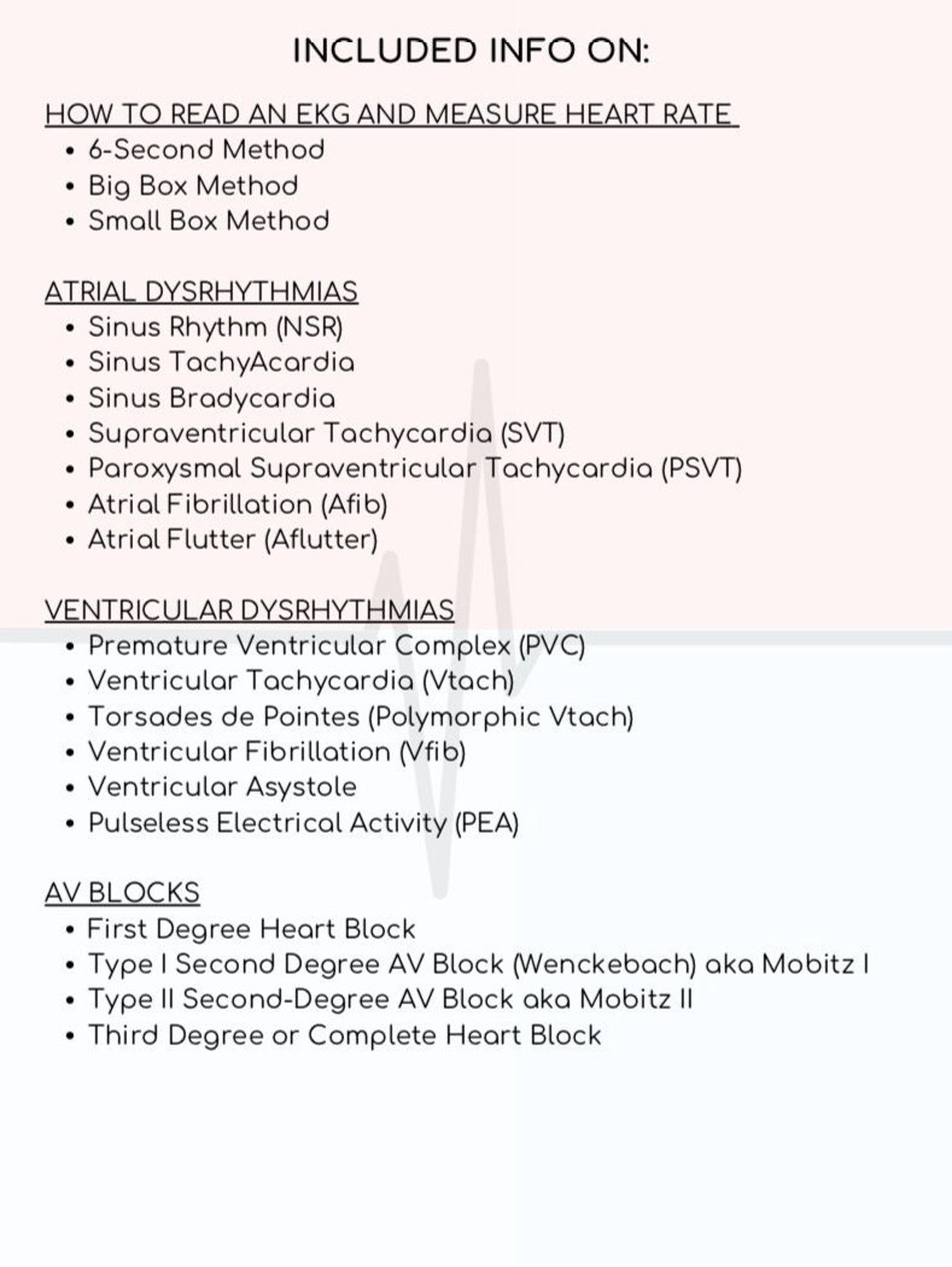 Quick & Easy EKG Study Guide for Nursing Students - Etsy