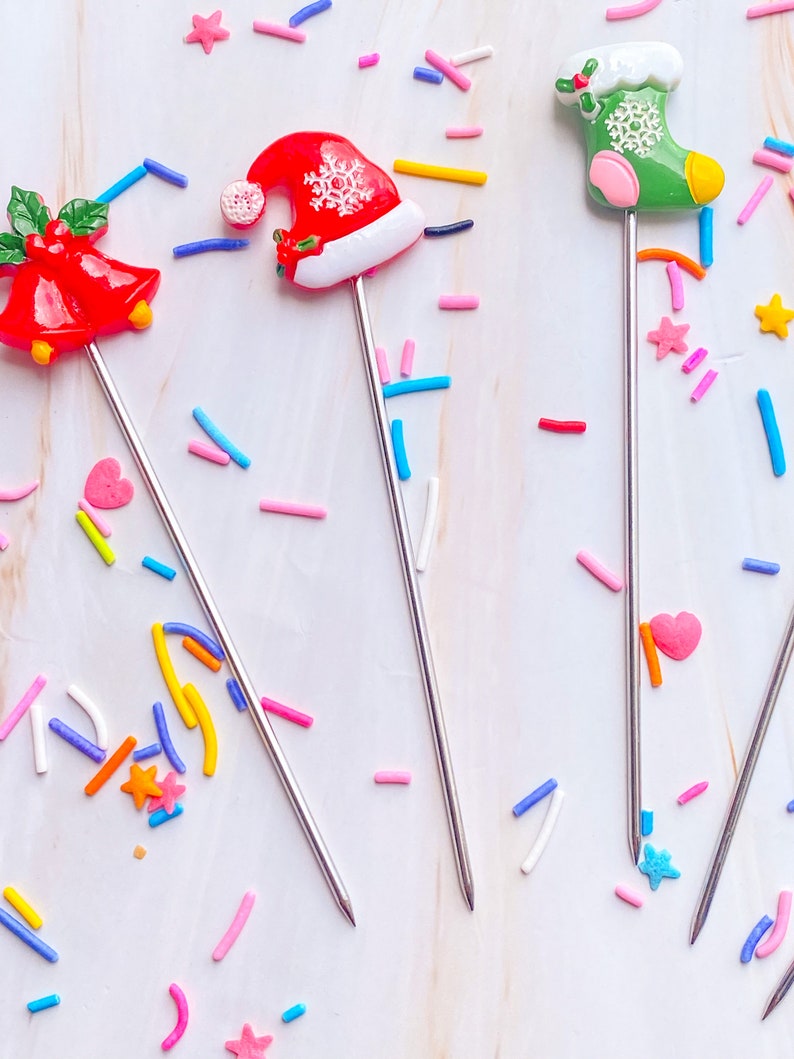Metal Skewer Christmas Food Picks Sandwich Decor Party Cake Dessert ...