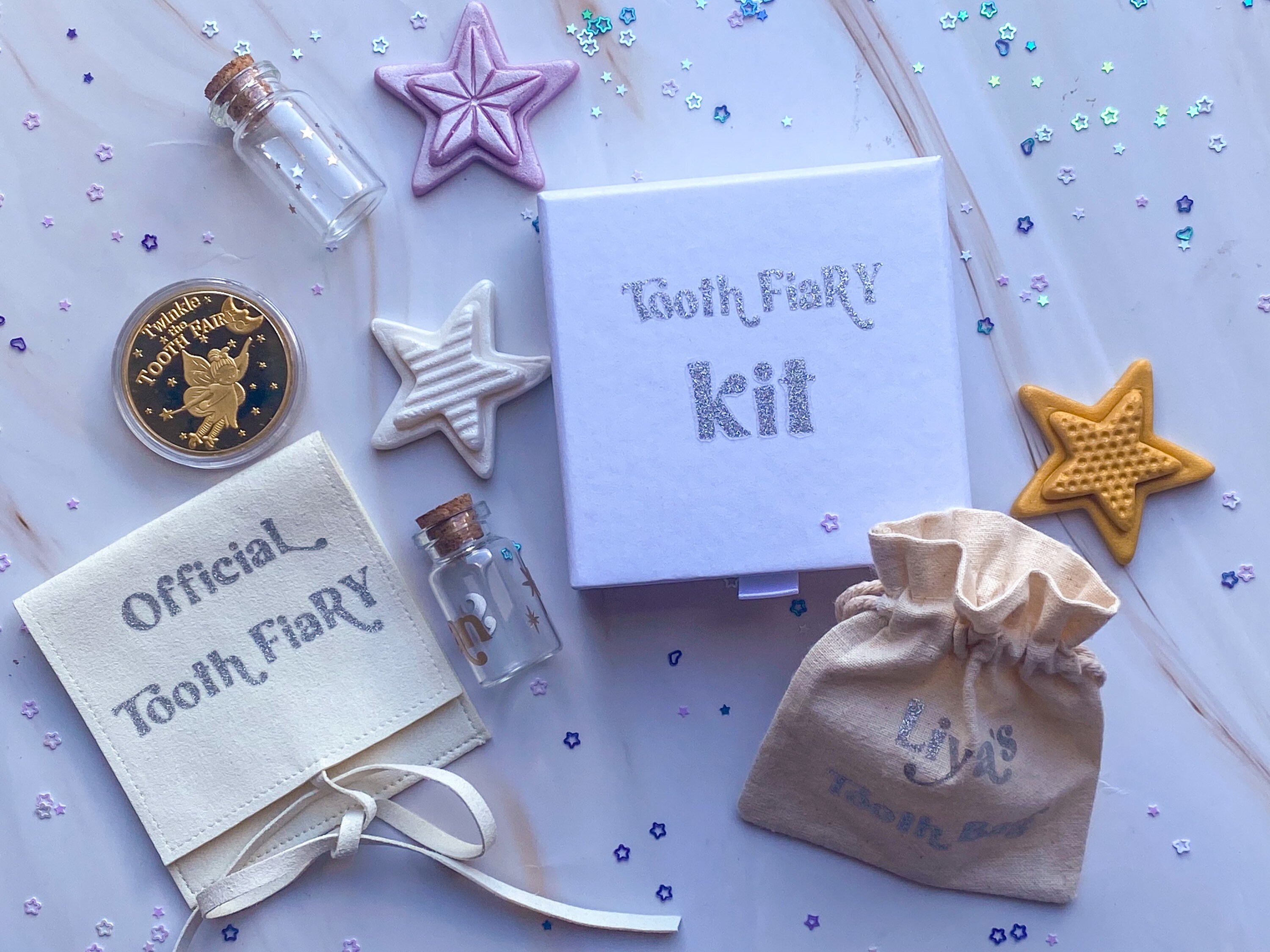 Tooth Fairy Gift Kit With Tooth Fairy Bag and Fairy Coin - Etsy
