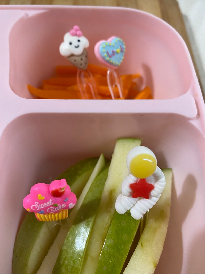 Cute Lunch Bite Picks Food Picks for Bento Lunchbox Bento - Etsy