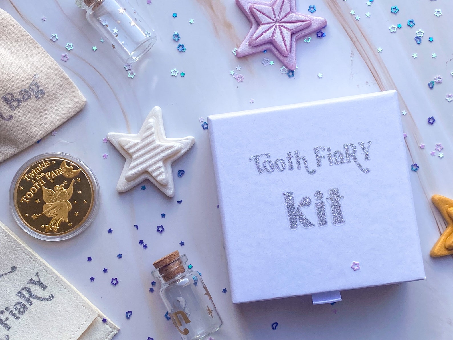 Tooth Fairy Gift Kit With Tooth Fairy Bag and Fairy Coin - Etsy