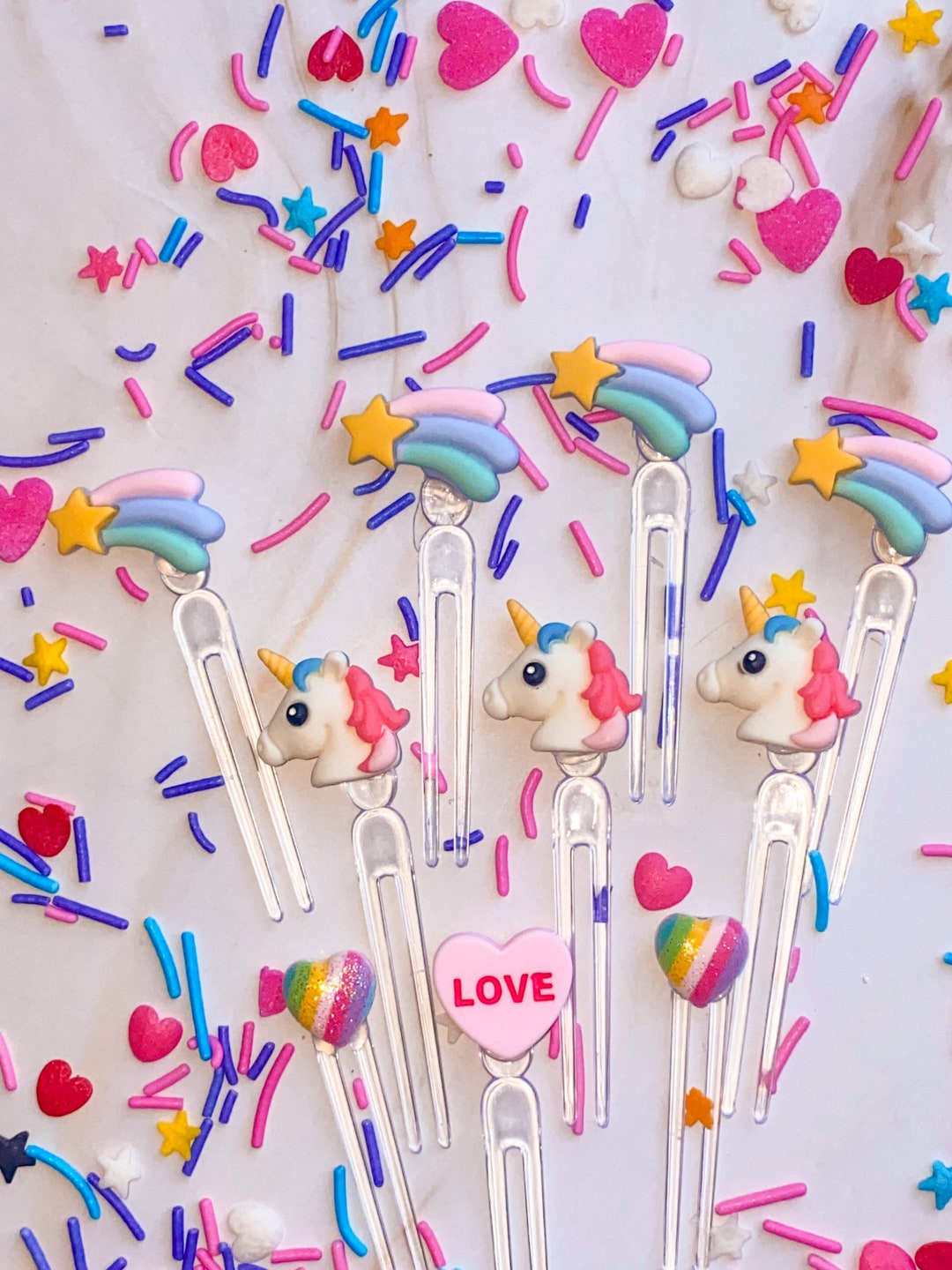Cute Food Picks for Birthday Party Cupcakes Topper | Unicorn Food Picks ...