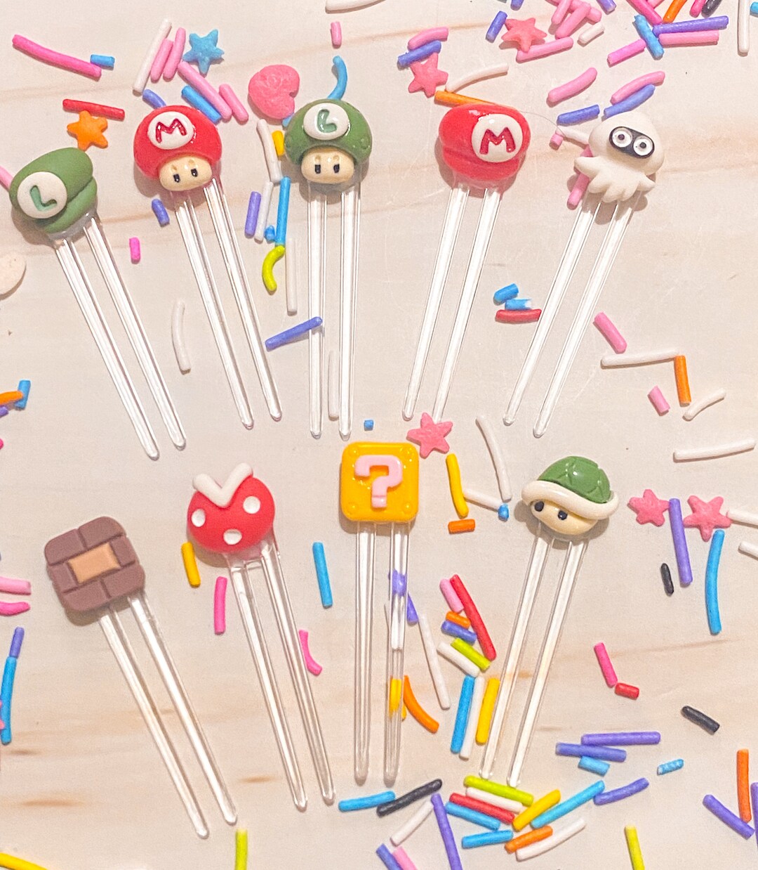 Bros Lunch Bite Picks, Mega Set of 9 Food Picks, Bento Picks, Bento ...