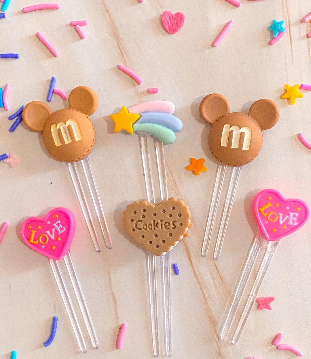 Cute Food Picks for Kids, Cute Bento Picks, Bento Lunchbox, Mini Forks ...