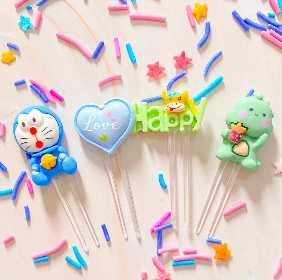 Cute Kawaii Food Picks, Food Picks, Bento Picks, Bento Lunchbox, Mini ...