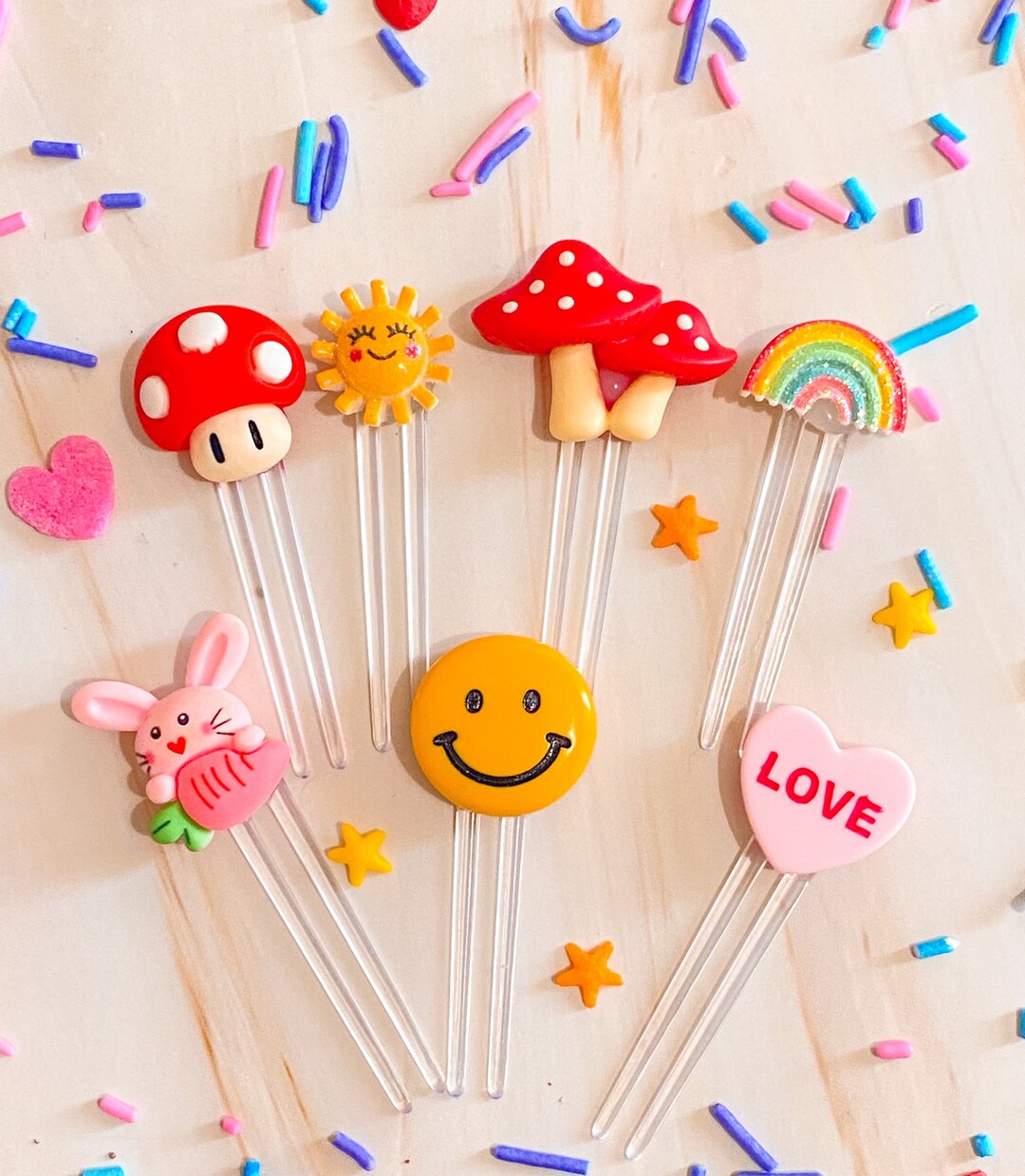 Cute Food Picks for Kids, Bento Vegetables Picks, Bento Lunchbox, Mini ...