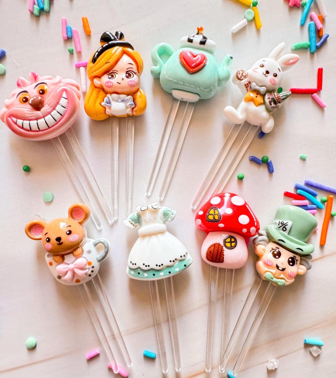 Cute Alice in Wonderland Food Picks for Bento Lunchbox Accessories,food ...