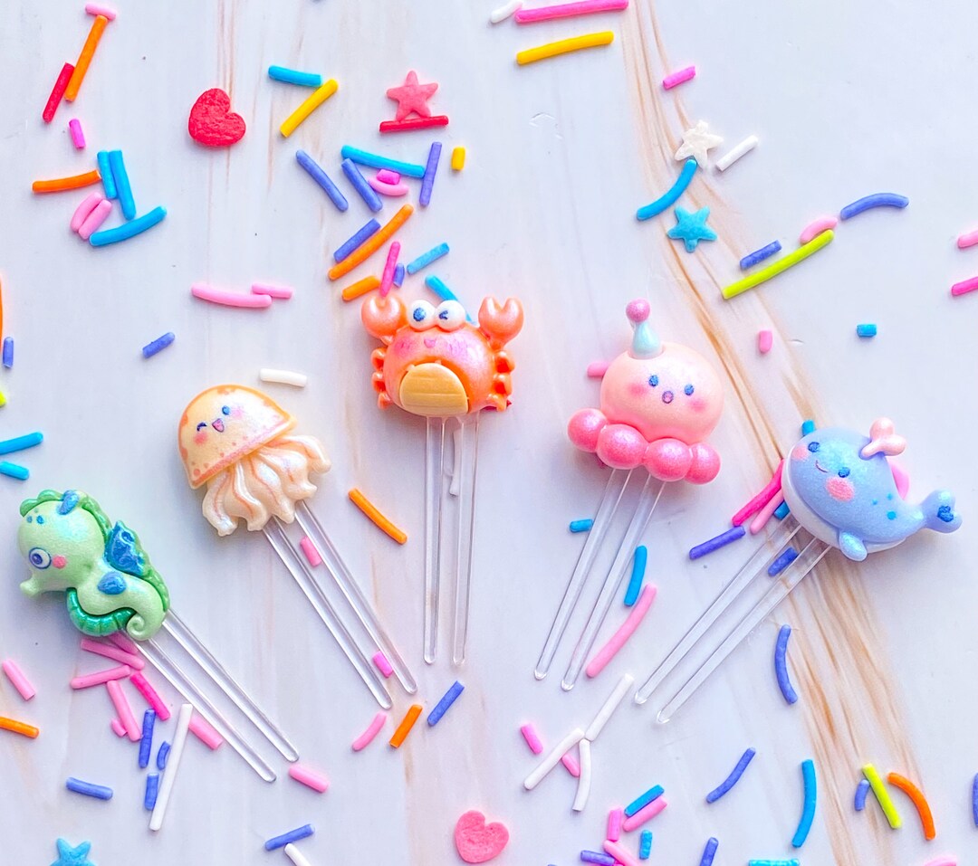 Cute Ocean Food Picks for Kids, Bento Food Picks, Bento Lunchbox, Mini ...